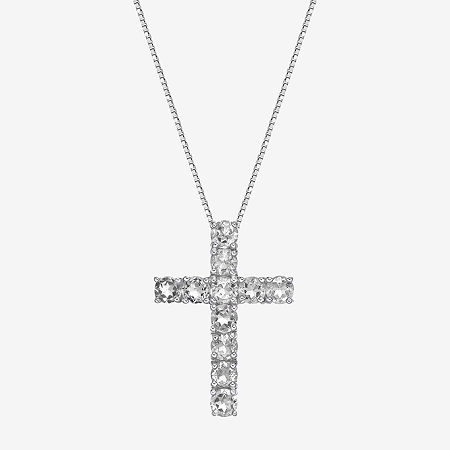 Click here for Womens Gemstone Sterling Silver Cross Pendant Neck... prices