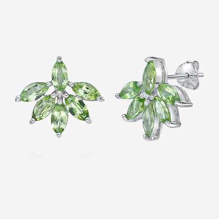 Click here for Genuine Green Peridot Sterling Silver 15mm Stud Ea... prices