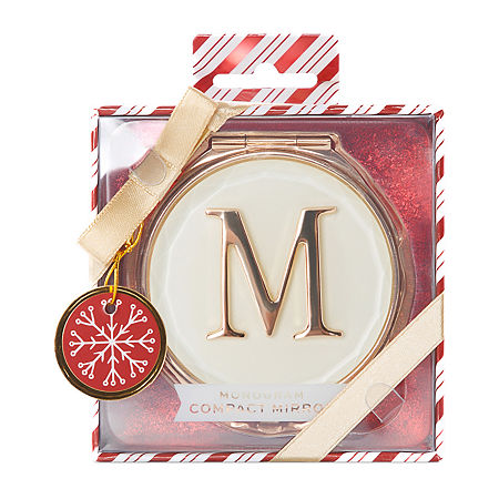 Click here for Pink Sky Monogrammed Compact Mirror  One Size  Bei... prices