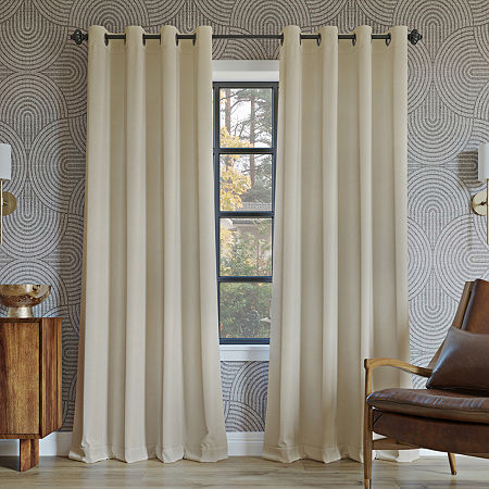 Oslo Theater Grade Extreme 100 Blackout Grommet Curtain Panel - Cream