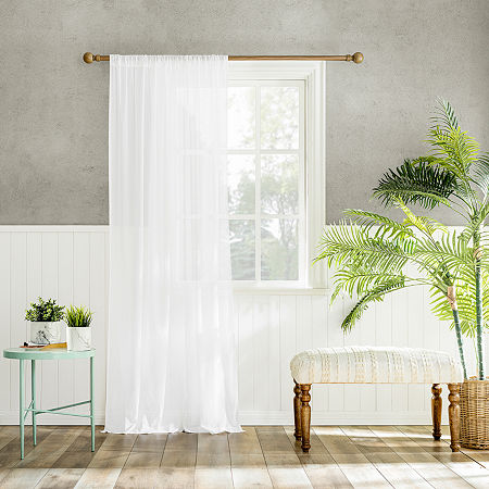 100 Cotton Sheer Curtain - White
