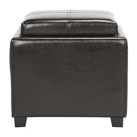 Click here for Harrison Tray Storage Ottoman  One Size  Brown prices