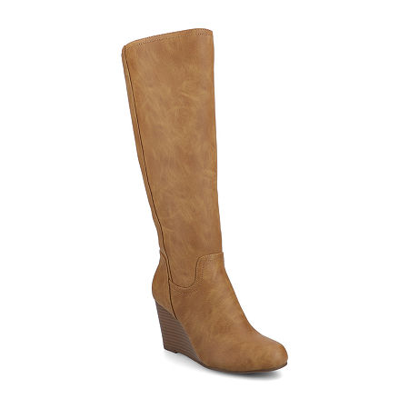 Click here for Journee Collection Womens Langly Knee High Wedge B... prices