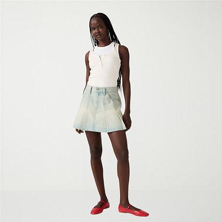 Levis Womens Pleated Denim Mini Skirt - On Blast Skirt