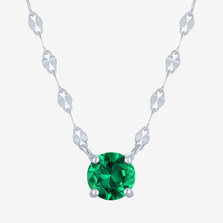 Click here for Womens Lab Created Green Emerald Sterling Silver R... prices