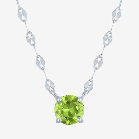 Click here for Gemstone Sterling Silver Round 16 Inch Pendant Nec... prices
