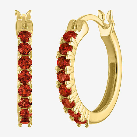 Click here for Gemstone 14K Gold Over Silver 16mm Hoop Earrings... prices