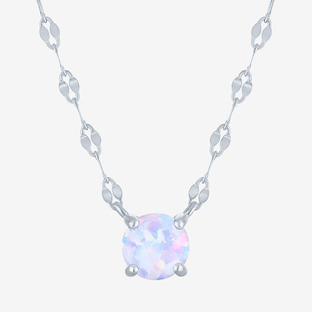 Click here for Womens Lab Created Multi Color Opal Sterling Silve... prices