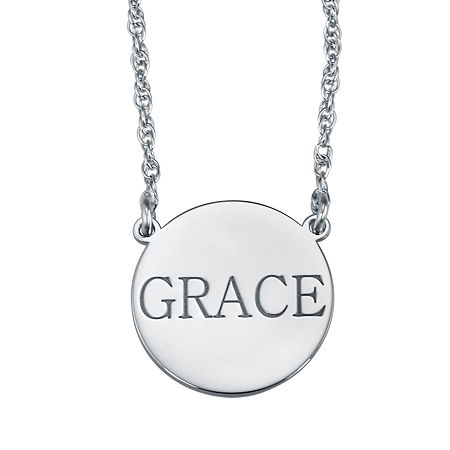 Click here for Personalized Name Disk Necklace  One Size  White prices