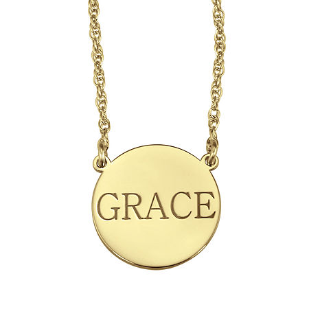 Click here for Personalized Name Disk Necklace  One Size  Yellow prices