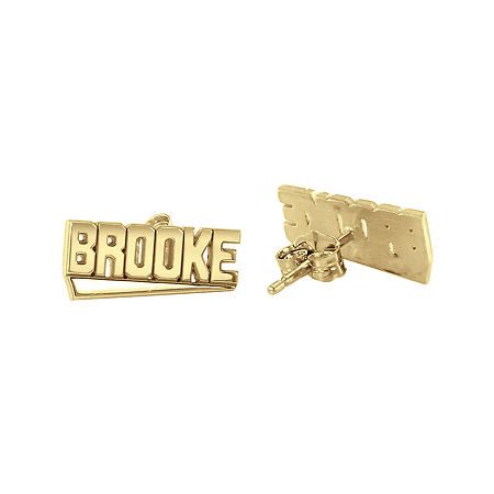 Click here for Personalized Block Name Earrings  One Size  Yellow prices