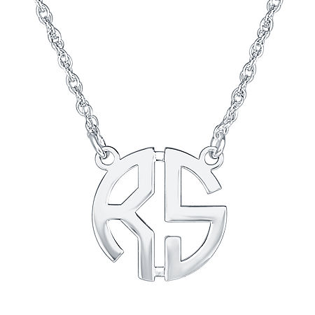 Click here for Personalized 15mm Block Monogram Necklace  One Siz... prices