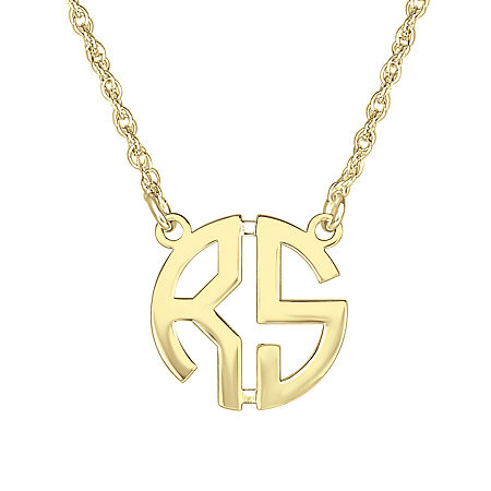 Click here for Personalized 15mm Block Monogram Necklace  One Siz... prices