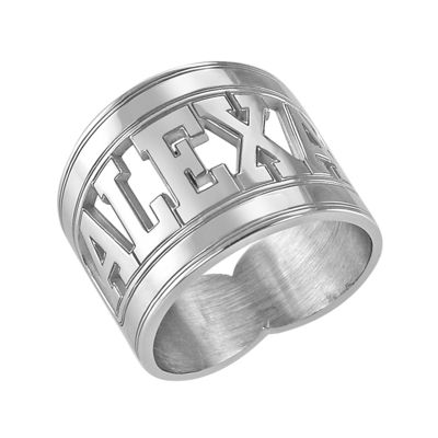 Personalized Block Name Ring-JCPenney
