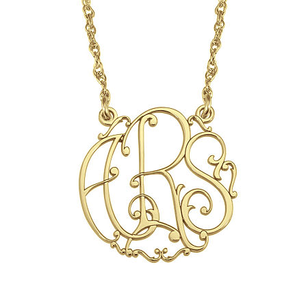 Click here for Personalized 20mm Ivy Monogram Initials Pendant Ne... prices