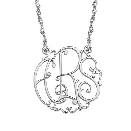 Click here for Personalized 20mm Ivy Monogram Initials Pendant Ne... prices