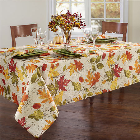Elrene Autumn Leaves Fall Printed Tablecloth  52 x 70 - Multi