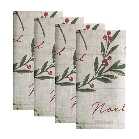 Elrene Holiday Tree Trimmings Napkins  Set of 4 - Multi