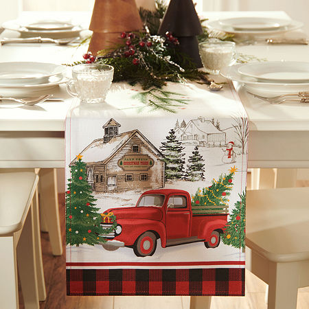 Click here for Vintage Christmas Tree Farm Holiday Table Runner -... prices