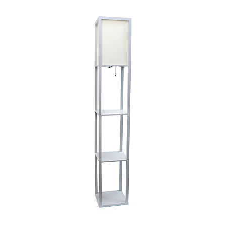 Click here for Lalia Home Column Shelf Floor Lamp w/Linen Shade prices