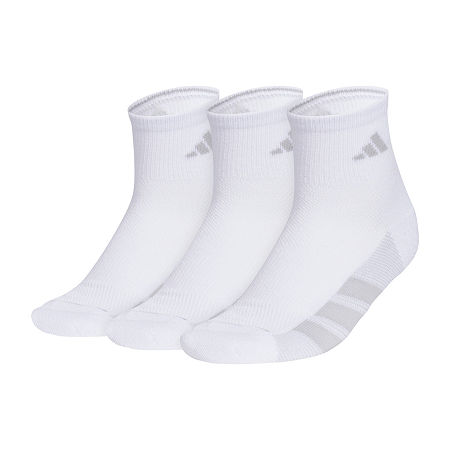 adidas Womens 3-Pk. All Day Training Quarter Socks - White/clear Onix Grey/clear Grey