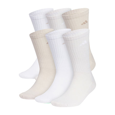 Click here for adidas Mens 6 Pair Crew Socks  Medium  Beige prices