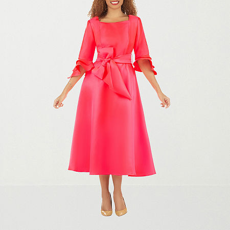 Click here for Giovanna Signature Womens 3/4 Sleeve Midi Fit + Fl... prices