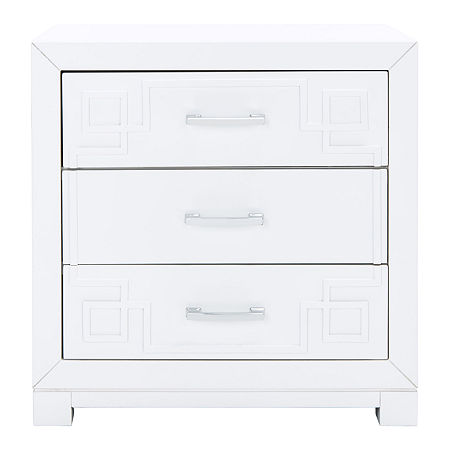 Click here for Raina 3-Drawer Nightstand  One Size  White prices