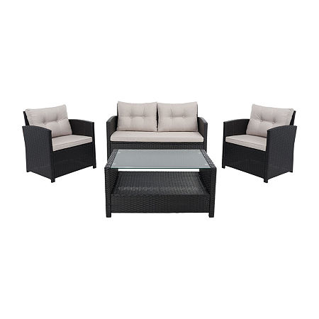 Click here for Vellor 4PC Living Set - Black/light grey prices