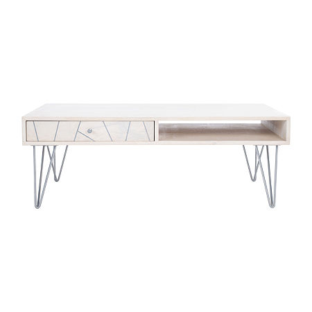 Click here for Marlo 1-Drawer Coffee Table  One Size  Silver prices