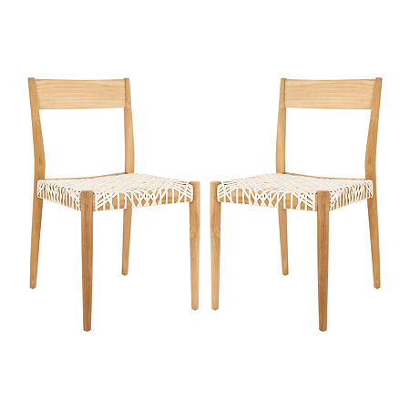 Click here for Pranit Dining Chair with Woven Leather Seat - Set... prices