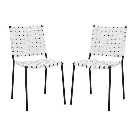 Click here for Wesson Leather Basket Woven Dining Chair - Set of... prices