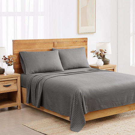 Click here for Royal Velvet Royal Velvet Dobby Stripe Sheet Set... prices