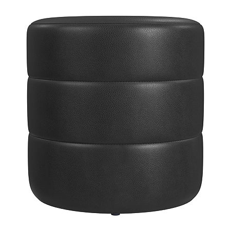 Click here for HOMEPOP Upholstered Ottoman  One Size  Black prices