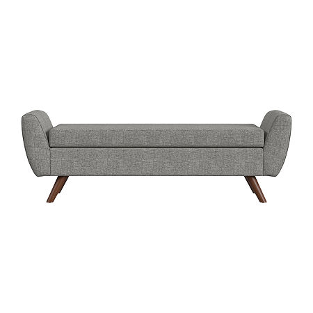 Click here for HOMEPOP Storage Bench  One Size  Gray prices