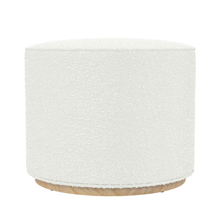 Click here for HOMEPOP Upholstered Ottoman  One Size  White prices