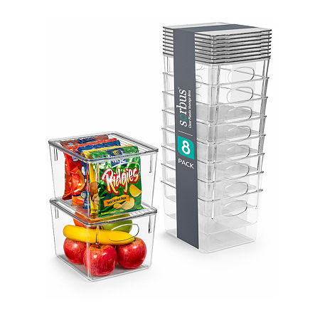 Click here for Sorbus 8 Pack Medium Clear Acrylic Storage Bins wi... prices