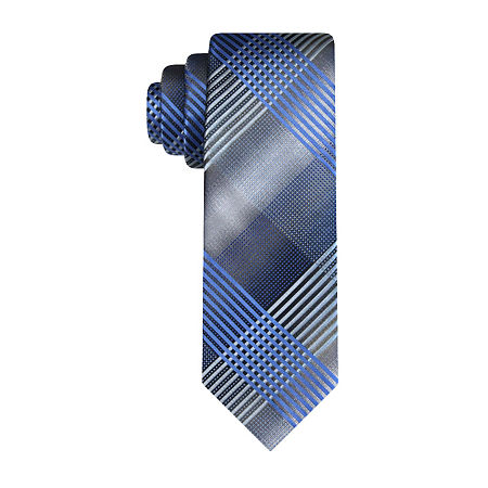 Click here for Van Heusen Navy Shaded Plaid Tie  One Size  Blue prices
