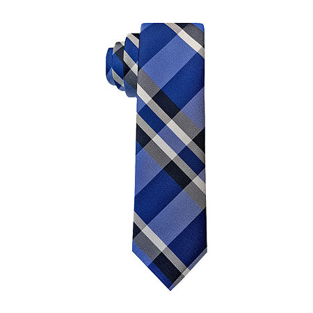 Click here for J. Ferrar Extra Long Plaid Tie  One Size  Blue prices