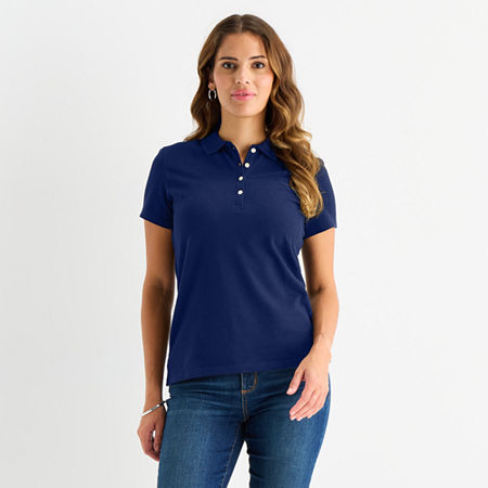 Click here for St. Johns Bay Womens Short Sleeve Polo Shirt  X-la... prices