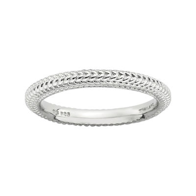 Personally Stackable Genuine Aquamarine Sterling Silver Station Ring - JCPenney