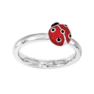 Personally Stackable Sterling Silver Ladybug Stackable Ring - JCPenney