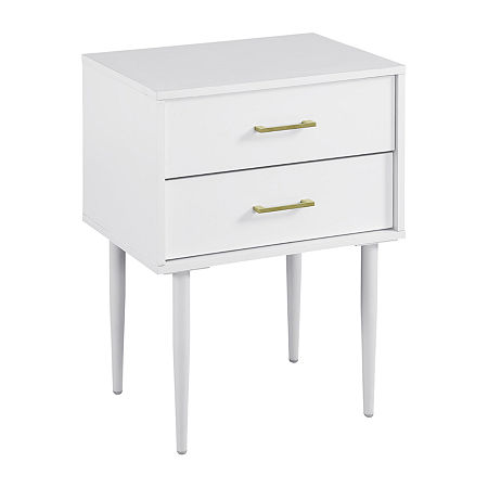 Click here for Olivia Two-Drawer Side Table  One Size  White prices