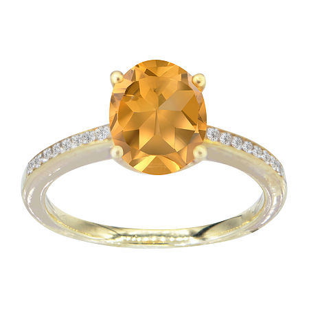 Click here for Womens Genuine Yellow Citrine 14K Gold Over Silver... prices