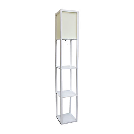 Click here for Lalia Home Column Shelf Floor Lamp w/Linen Shade prices