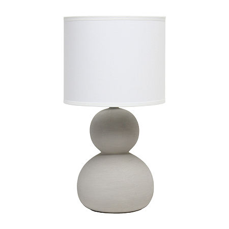 Simple Designs Stone Age Table Lamp - Taupe Gray