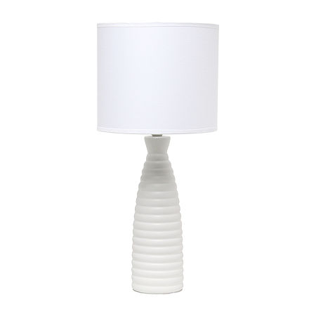 Simple Designs Alsace Bottle Table Lamp - Off White