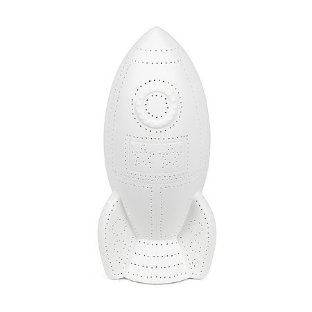 Click here for Simple Designs Rocketship Table Lamp - White prices