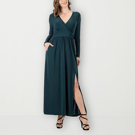 Click here for 24seven Comfort Apparel Womens Long Sleeve Maxi Dr... prices