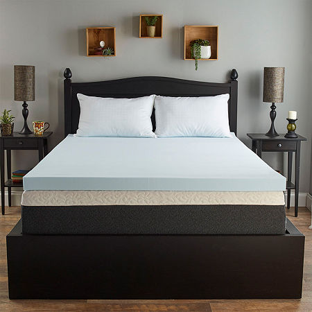 Comfort Tech Serene 3 Foam Mattress Topper  Queen - Light Blue